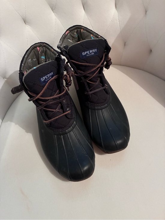 Sperry | Shoes | Sperry Black And Brown Waterproof Duck Boots | Poshmark